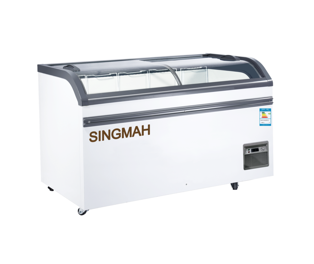 CHEST FREEZER GLASS SLIDING DOOR WITH LED LIGHT - Singmah Steel ...