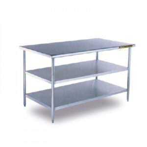 STAINLESS STEEL WORKTABLE WITH 2 TIER UNDERSHELF - Singmah Steel ...